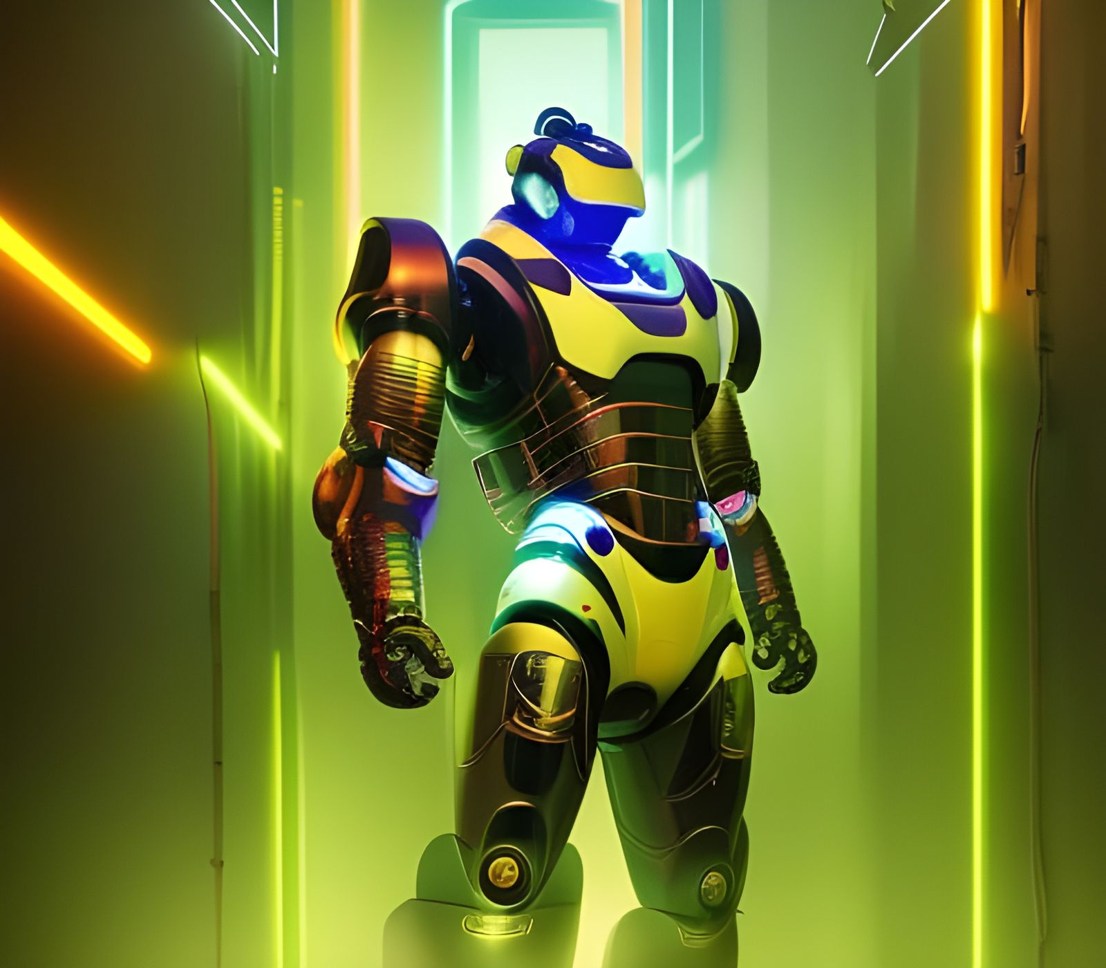 Enforcer Robot - AI Generated Artwork - NightCafe Creator