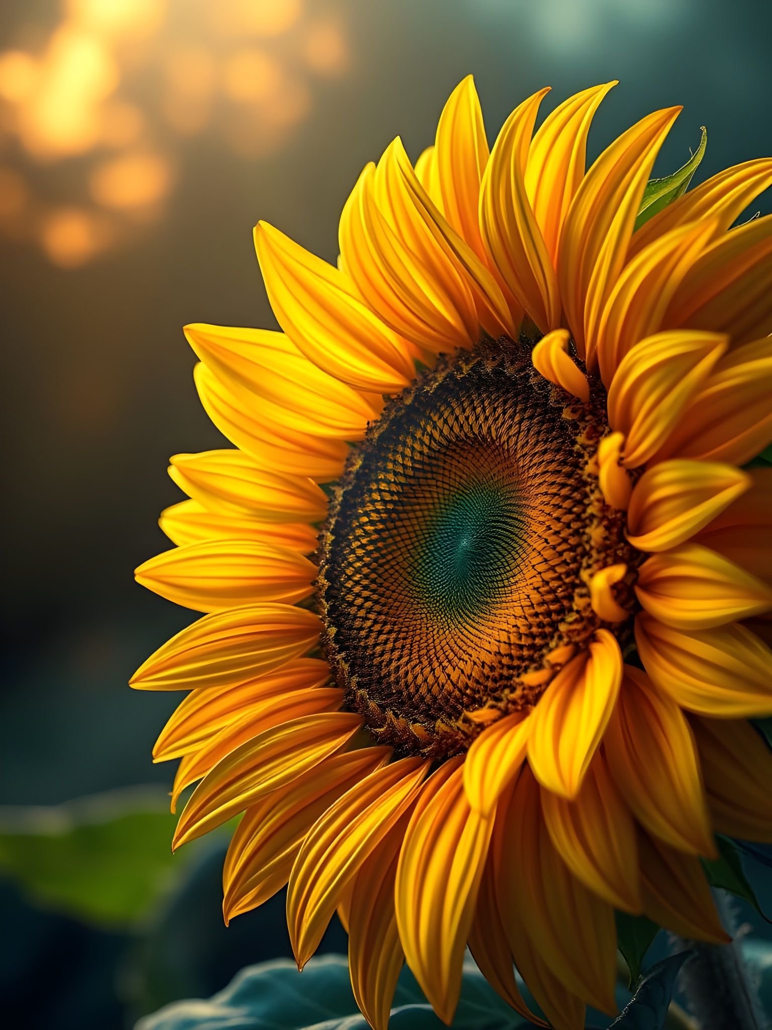 Fractals on sunflower - Fractals on sunflower