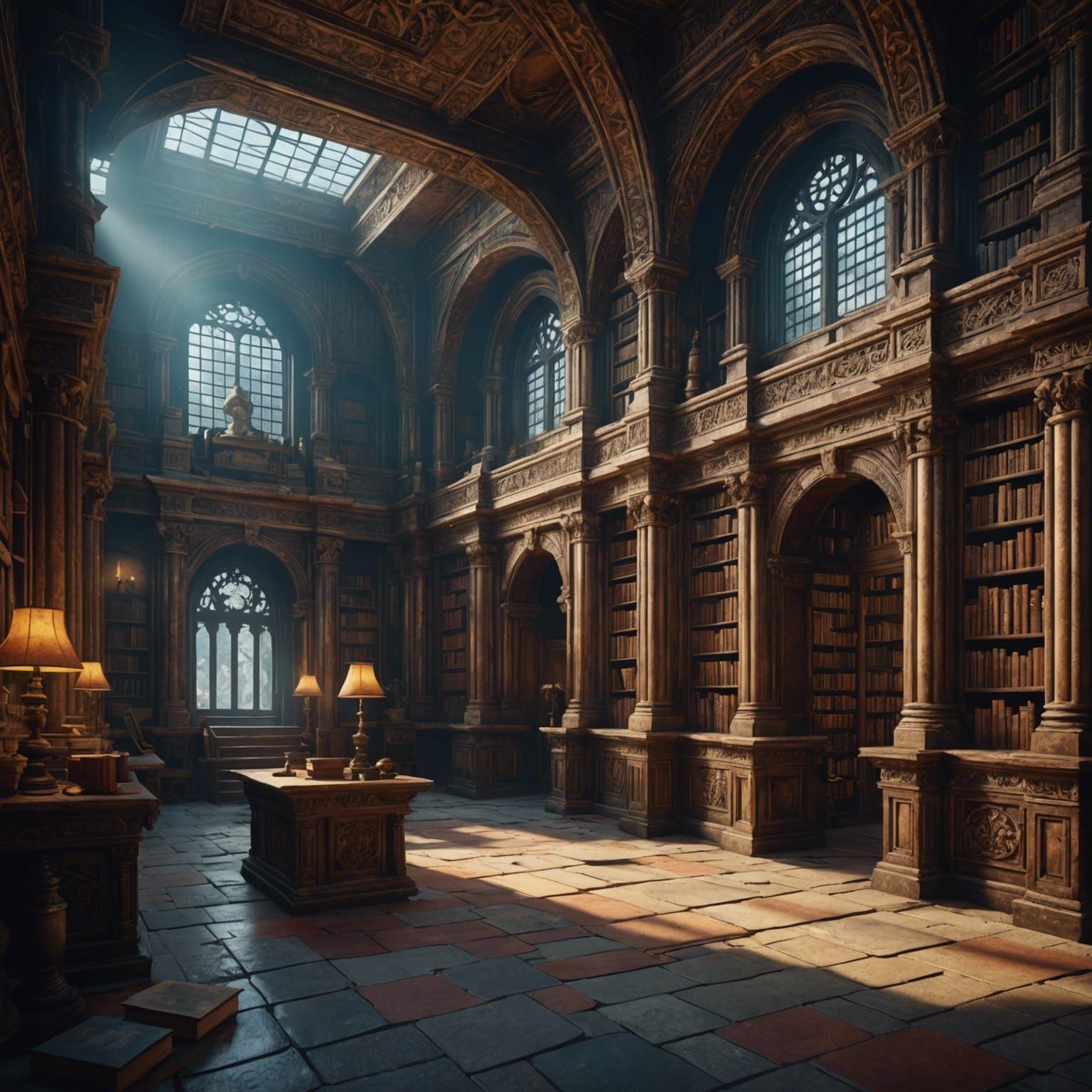 ancient libary of cholas - AI Generated Artwork - NightCafe Creator