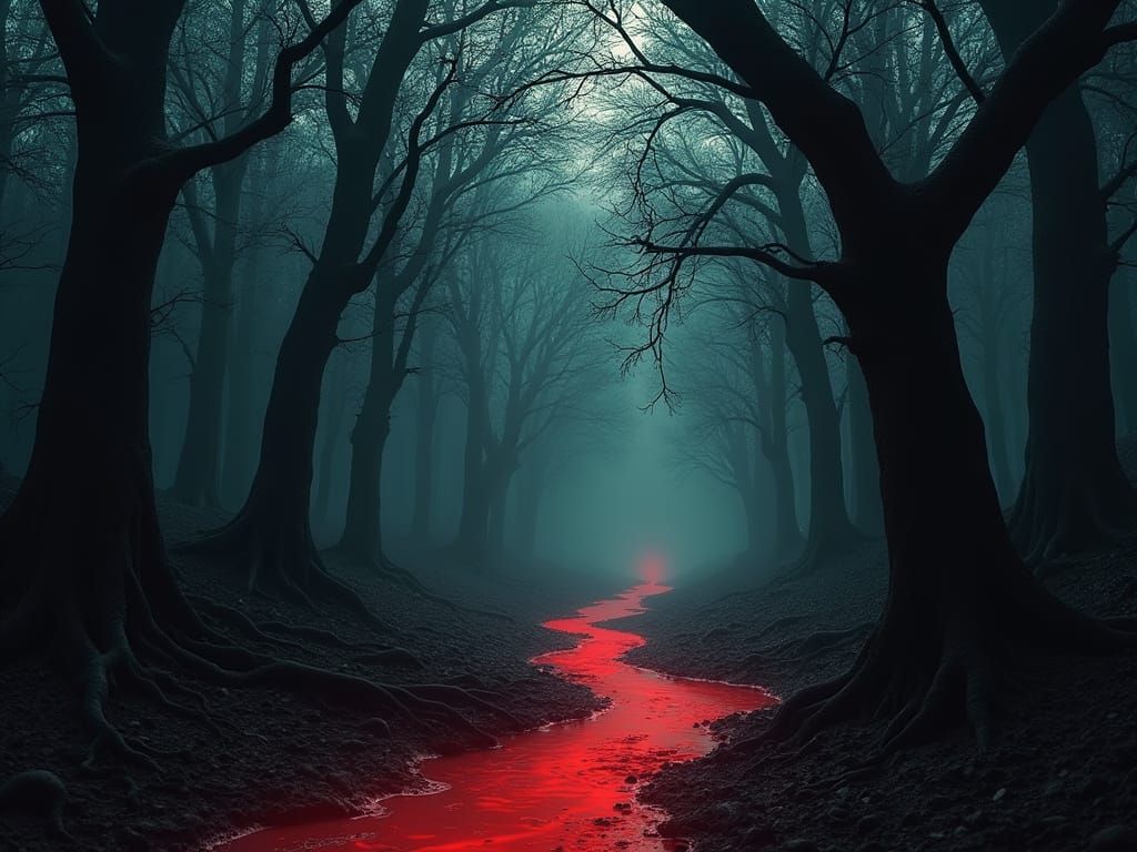 Nightmarish Horrorcore Room in the Style of Lovecr... - AI Art