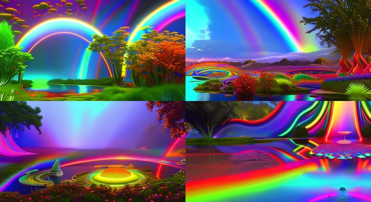 Abstract Rainbows - AI Generated Artwork - NightCafe Creator