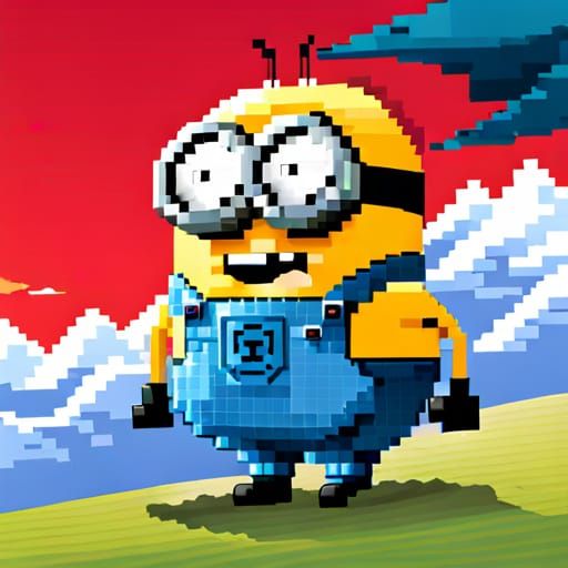 Pixel art minion - AI Generated Artwork - NightCafe Creator