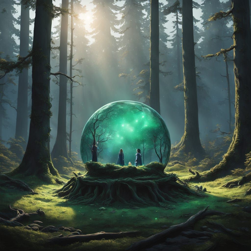 Enchanted Couple Surrounded by Ancient Runes in a ... - AI Art