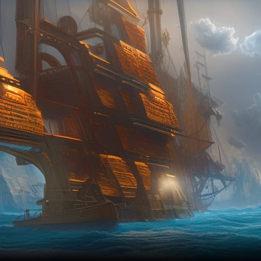 Epic ship - AI Generated Artwork - NightCafe Creator
