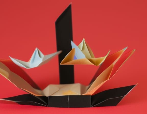 Ocean Origami paper folds papercraft, made of paper, stationery, 8K ...