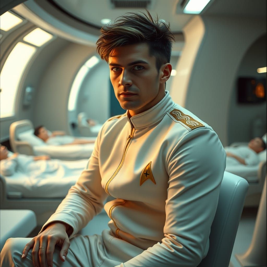 ISS Victory medical staff - Serbian Man in Futuristic Infirm...