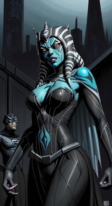 Ahsoka as a black lantern from DC Comics Mark undead zombie rotting flesh Brooks and Dan Mumford ...