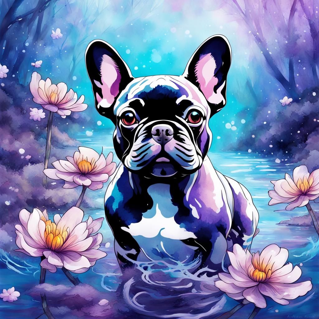 frenchie the bulldog! - AI Generated Artwork - NightCafe Creator