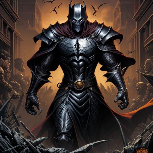 sinister knight - Sinister Knight in Comic Book Art Style