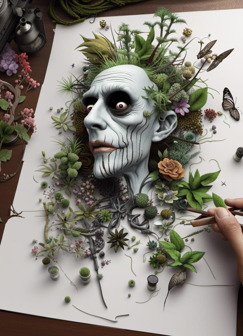 Tim Burton. Botanist - AI Generated Artwork - NightCafe Creator