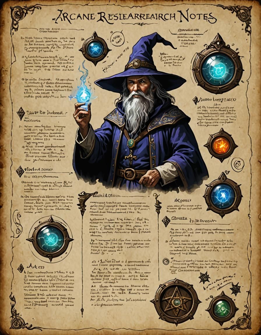 Arcane research notes - AI Generated Artwork - NightCafe Creator