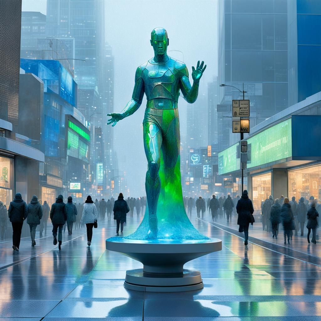 Futuristic Statue - AI Generated Artwork - NightCafe Creator