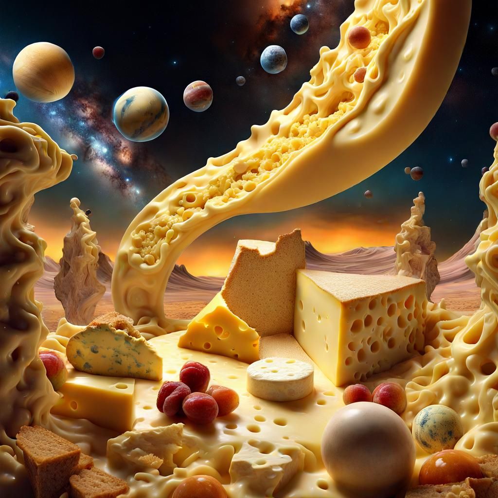 Cosmic Fantasy Cheesescape 3 - AI Generated Artwork - NightCafe Creator