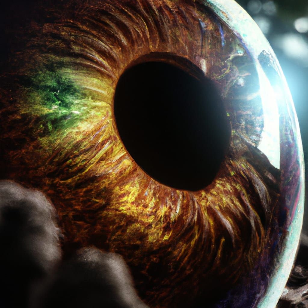 extremely detailed cosmic iris inside an eyeball amazing details ...