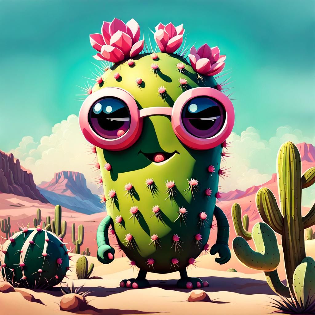 Cactus Guardian of Desert Flora - AI Generated Artwork - NightCafe Creator