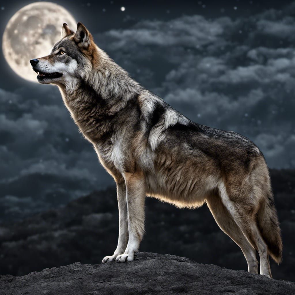 Alpha wolf, the glory of nature - AI Generated Artwork - NightCafe Creator