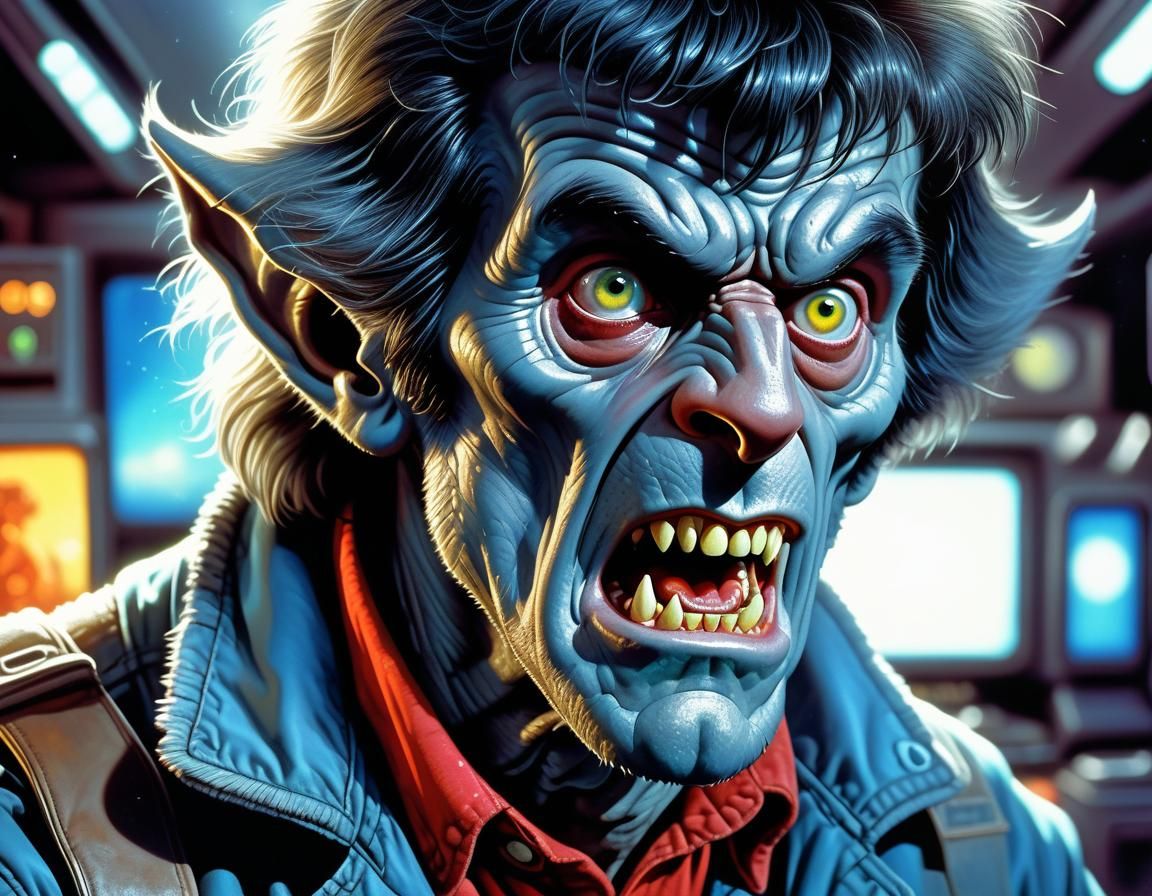 An American Werewolf in Space! - AI Generated Artwork - NightCafe Creator