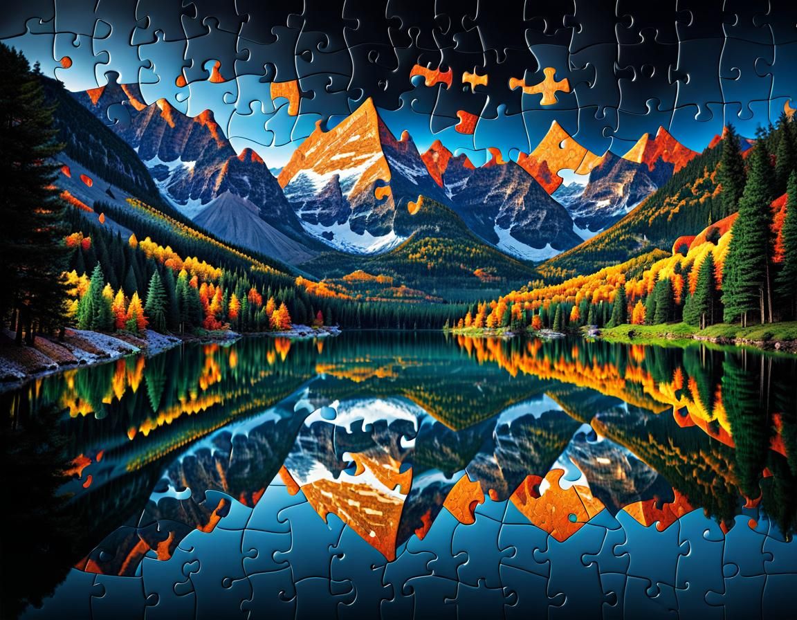Puzzle landscape - AI Generated Artwork - NightCafe Creator