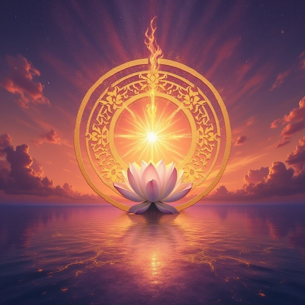 Ascended Masters Symbol - Golden Sacred Geometry Ascends in...