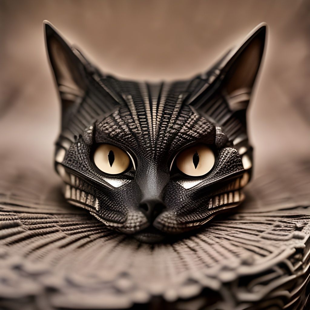 Giger Cat - AI Generated Artwork - NightCafe Creator