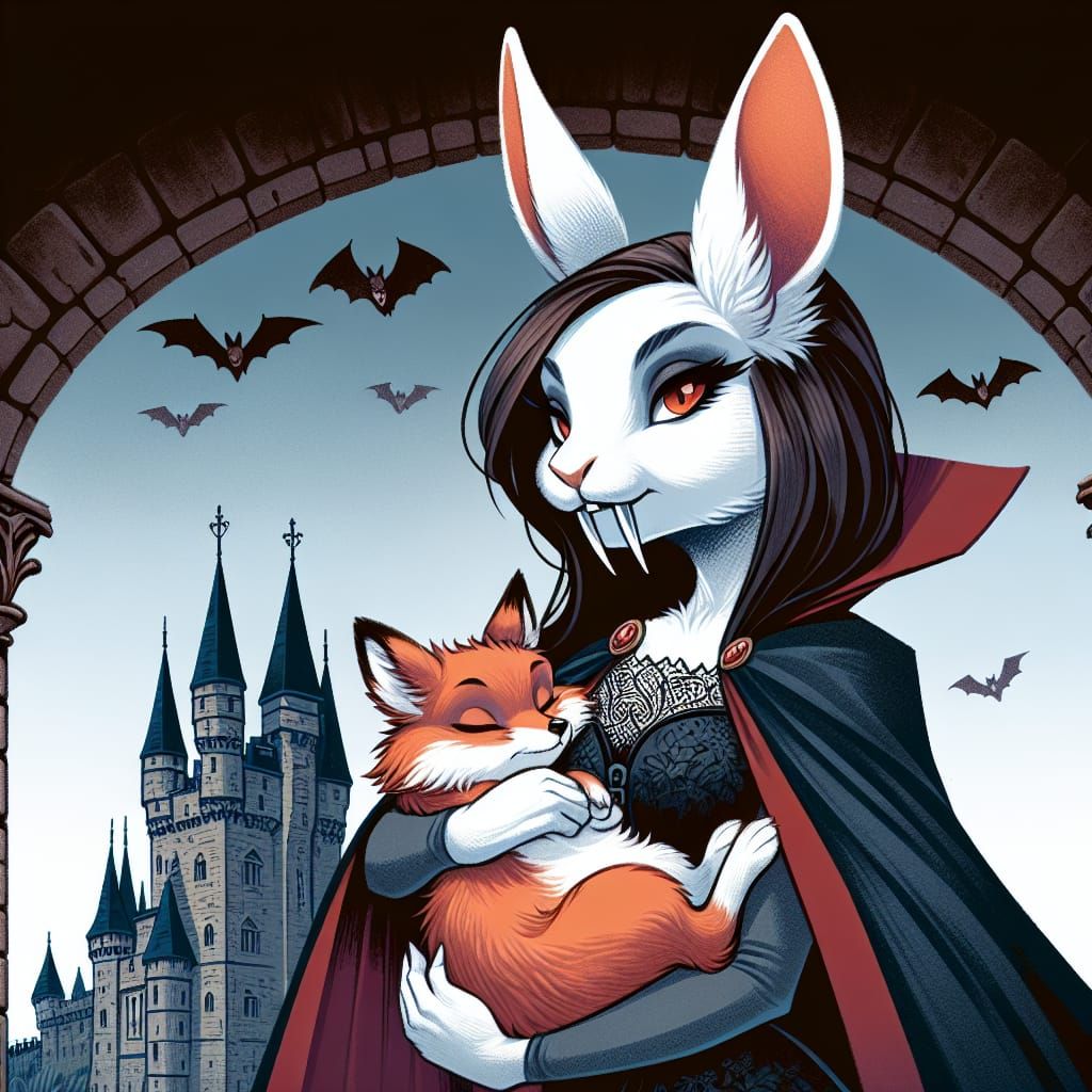 Rabbit Vampire about to have a snack - AI Generated Artwork - NightCafe ...