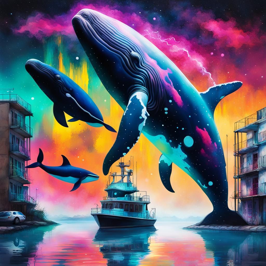 Whales - AI Generated Artwork - NightCafe Creator