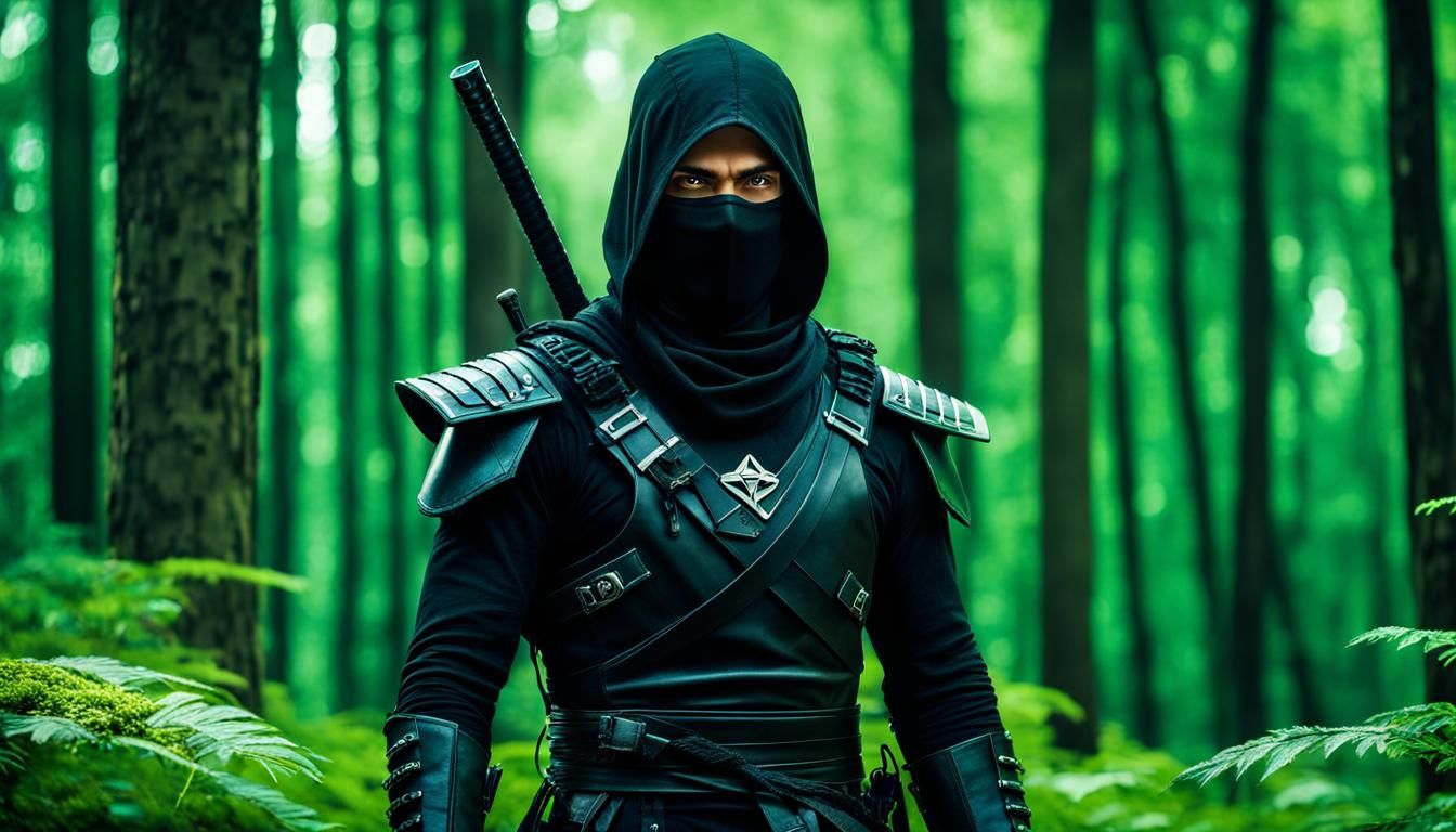 Ninja in a forest - AI Generated Artwork - NightCafe Creator