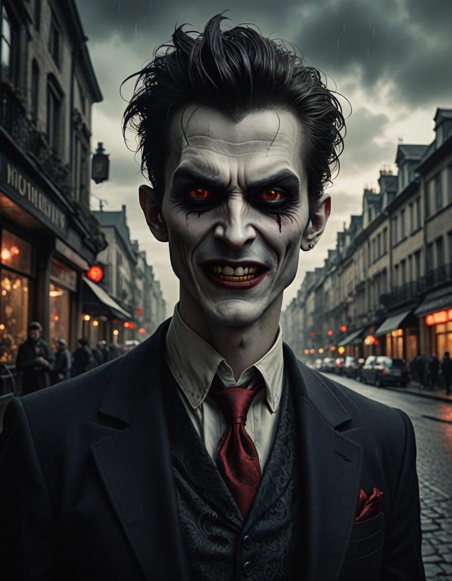 Surreal Aristocratic Vampire in Macabre Horror Aes... - AI Art