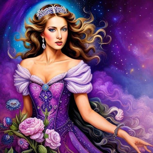 Princess in purple - AI Generated Artwork - NightCafe Creator
