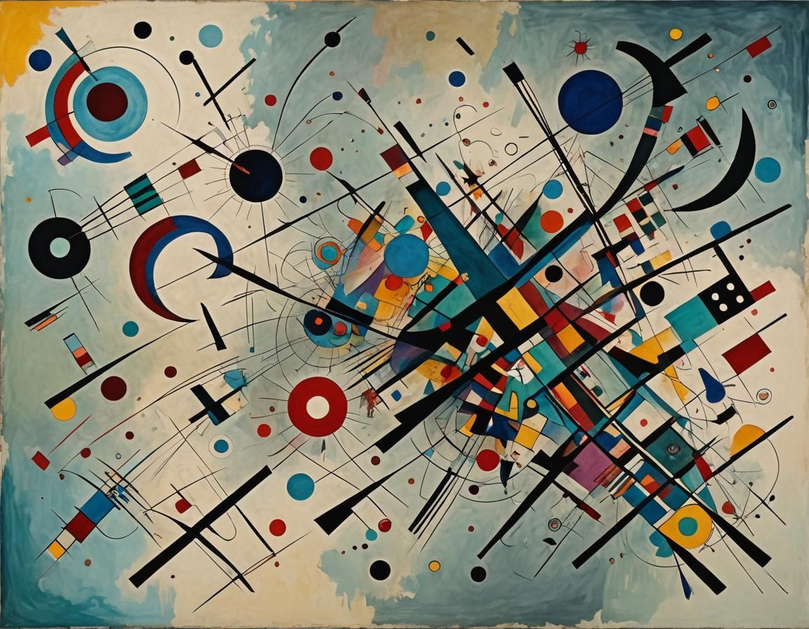modern art, splash art abstract Wassily Kandinsky - AI Generated ...