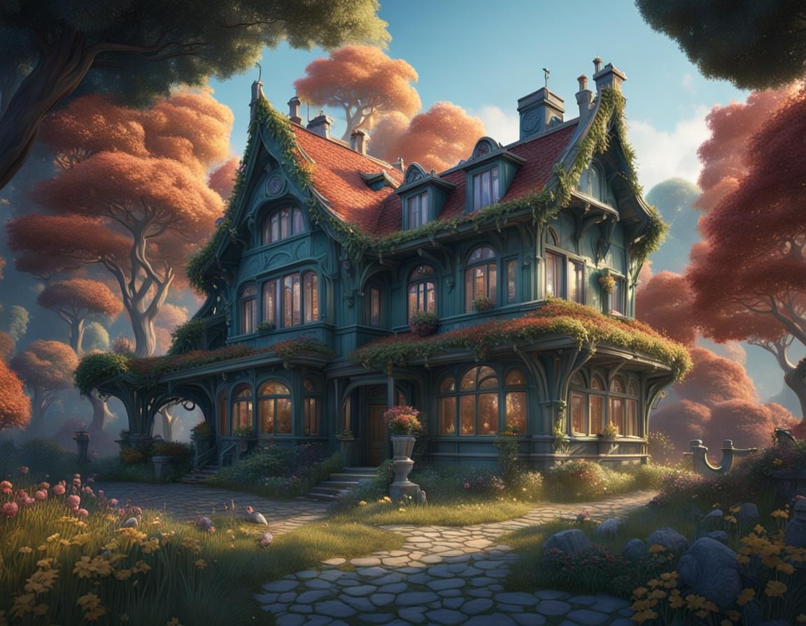 a secluded cottage - AI Generated Artwork - NightCafe Creator