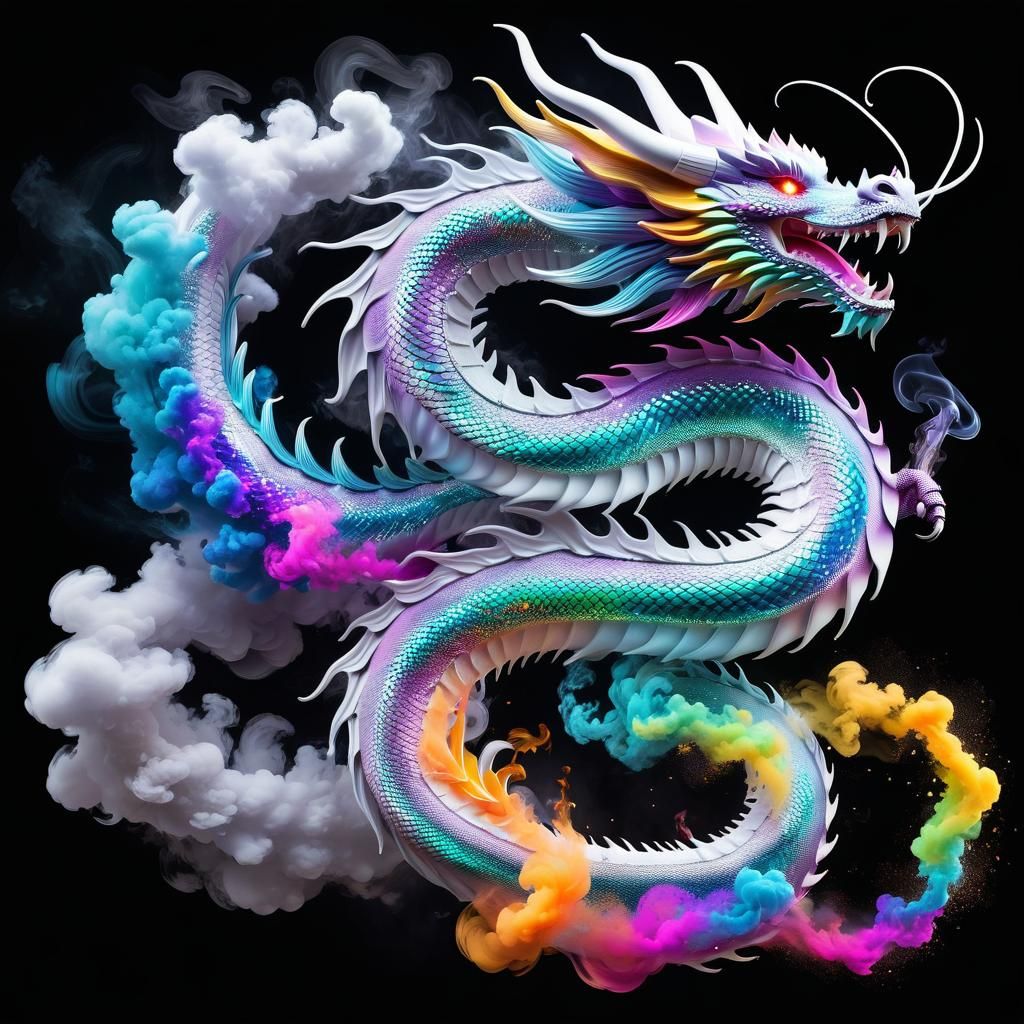 Smoke Dragon - AI Generated Artwork - NightCafe Creator