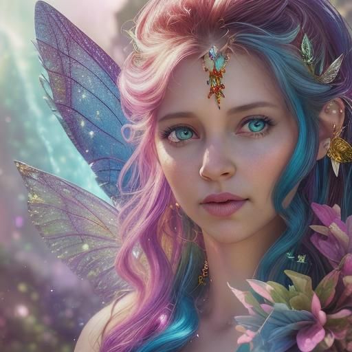 Amazingly Stunningly Beautiful colorful fancy fantasy fairy with ...