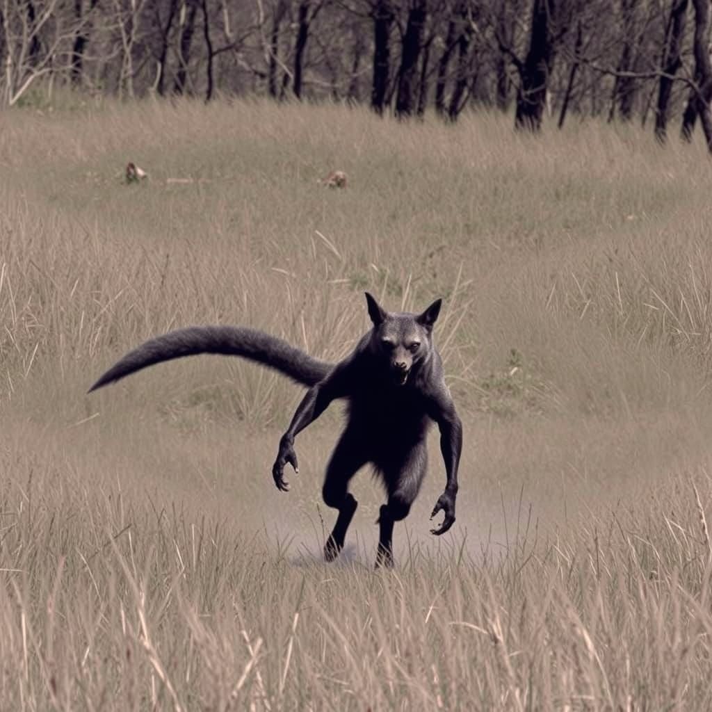 Mysterious Chupacabra Encounter in Cryptid Evidenc... - AI Art