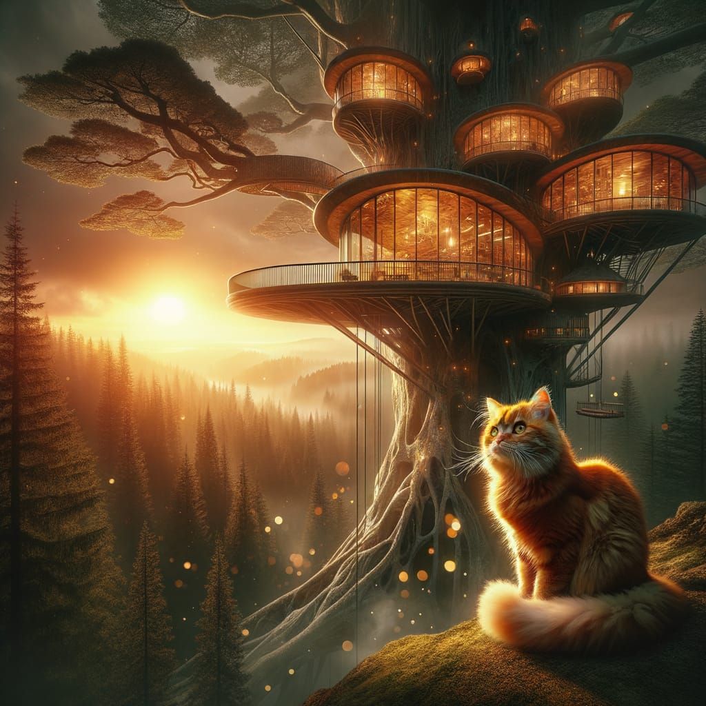 unusual treehouse - AI Generated Artwork - NightCafe Creator