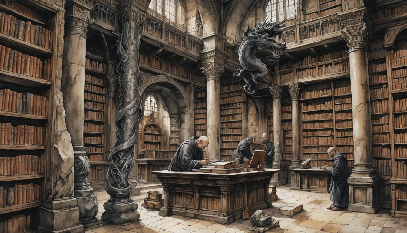 St. Draconic Imperius Library: Upper Floor, Draconic Hordes - AI ...