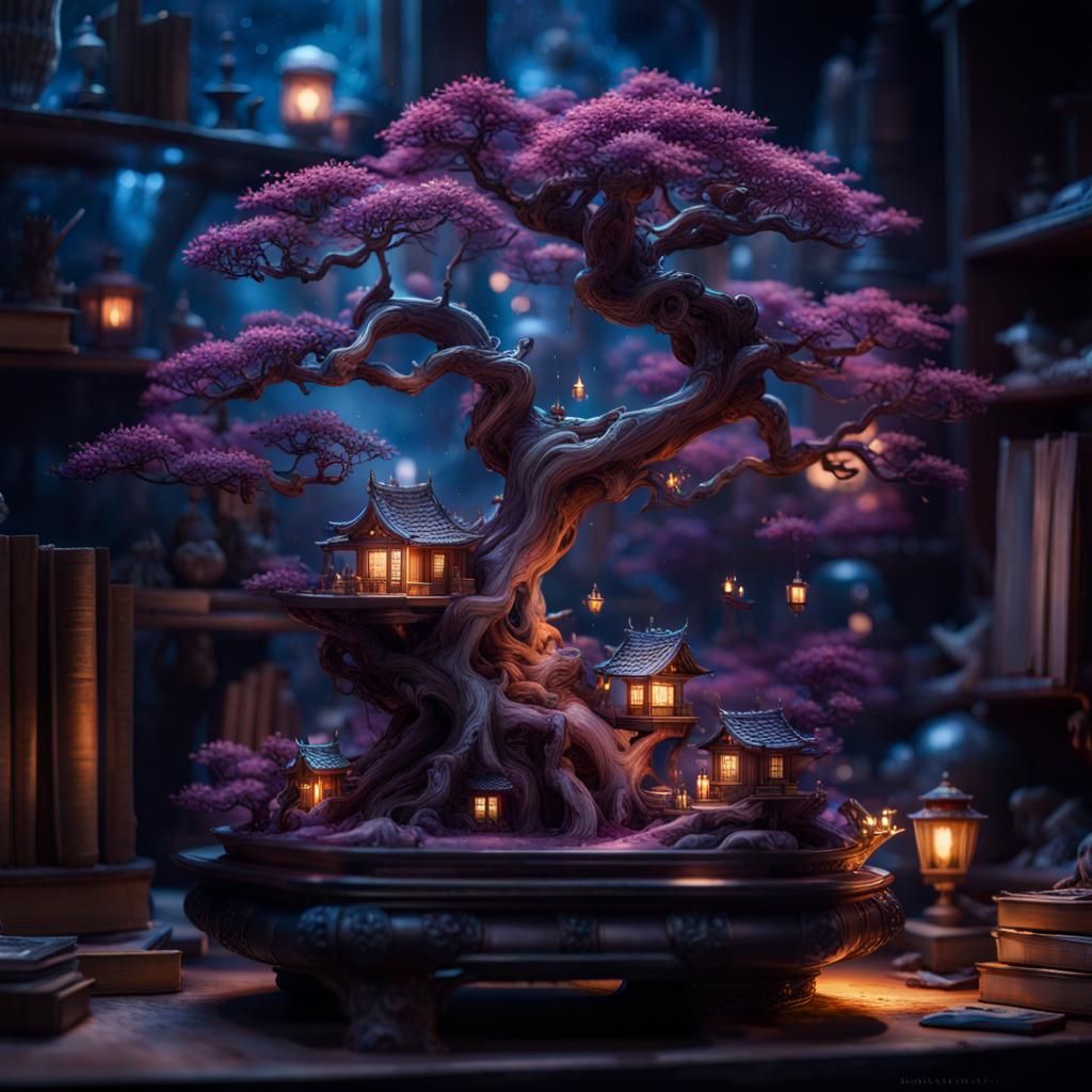 Bonsai village - AI Generated Artwork - NightCafe Creator