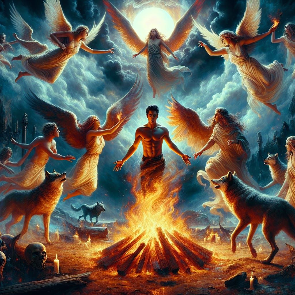 Burn him - AI Generated Artwork - NightCafe Creator