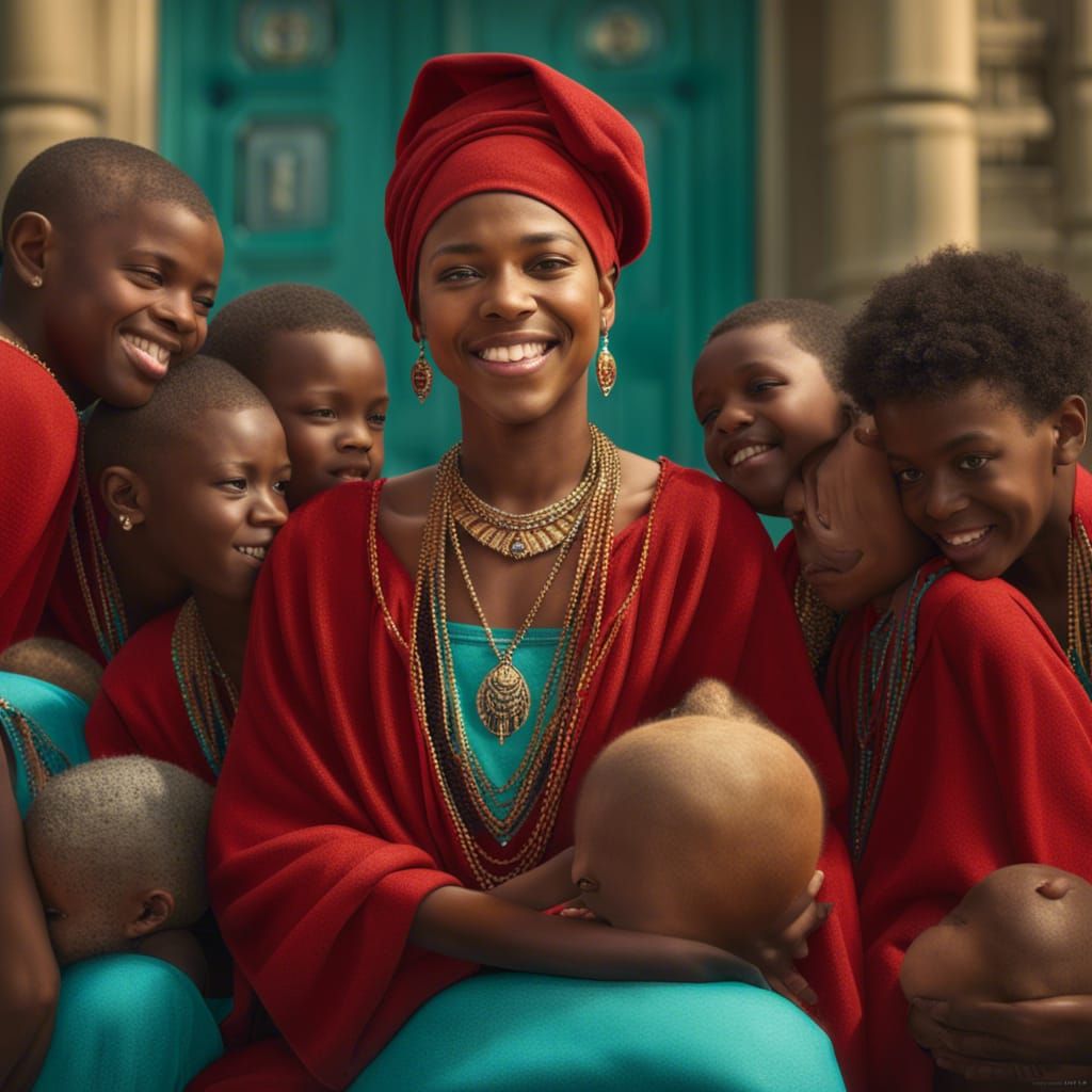 Holly taking care of Orphans - AI Generated Artwork - NightCafe Creator