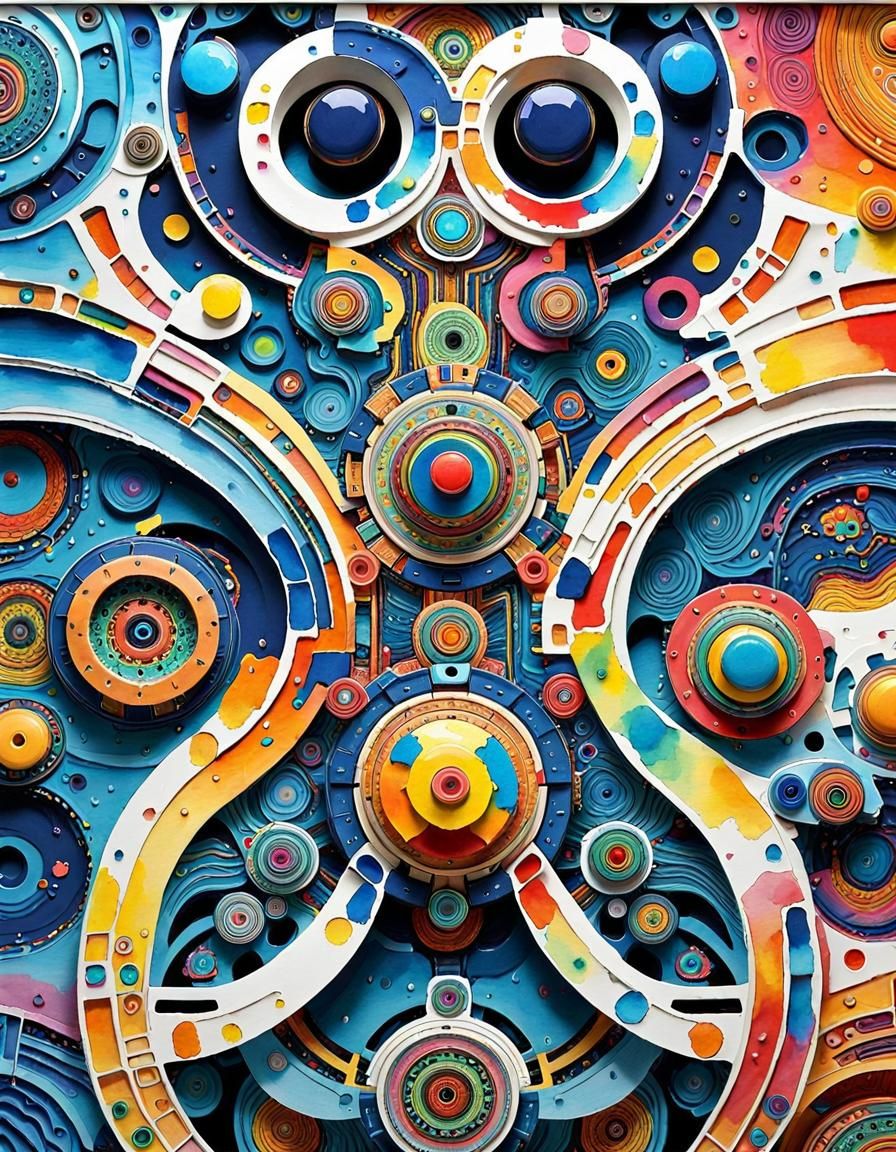 Abstract geometric watercolor [re-visit 20feb24] - AI Generated Artwork ...