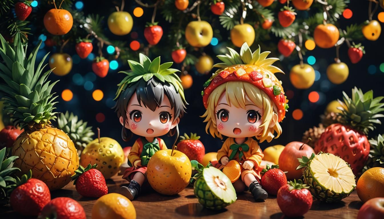 Chibi Fruits - AI Generated Artwork - NightCafe Creator