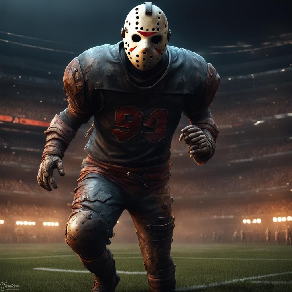 Jason Voorhies as a football player - AI Generated Artwork - NightCafe ...