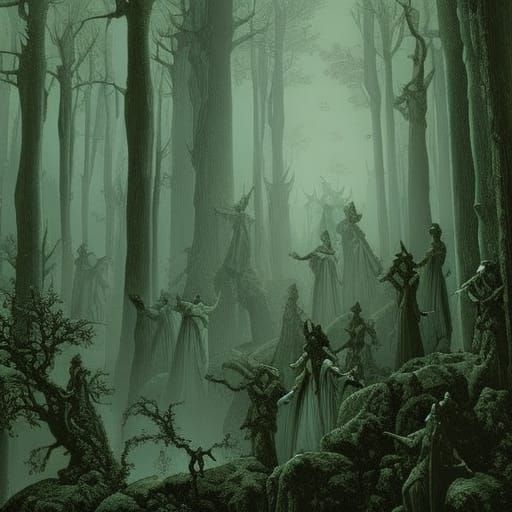 Cultist summoning evil beings after a Sacrifice in the Forest - AI ...