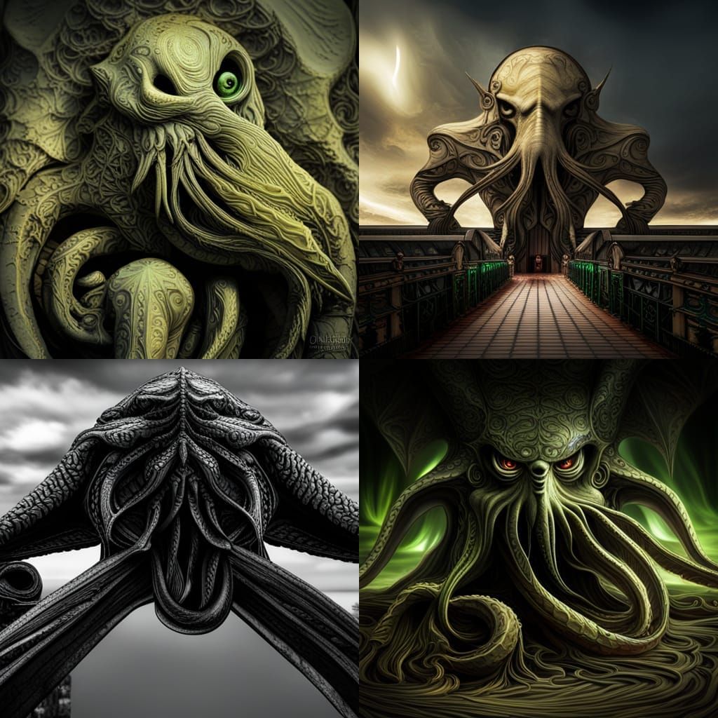 The Cthulhu intricate details, HDR, beautifully shot, hyperrealistic ...
