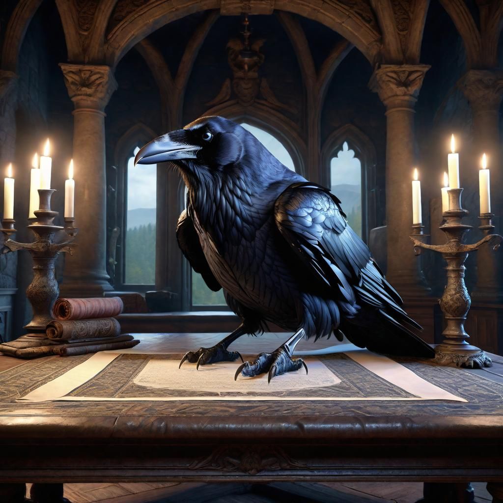 Castle Raven No. 5 - AI Generated Artwork - NightCafe Creator