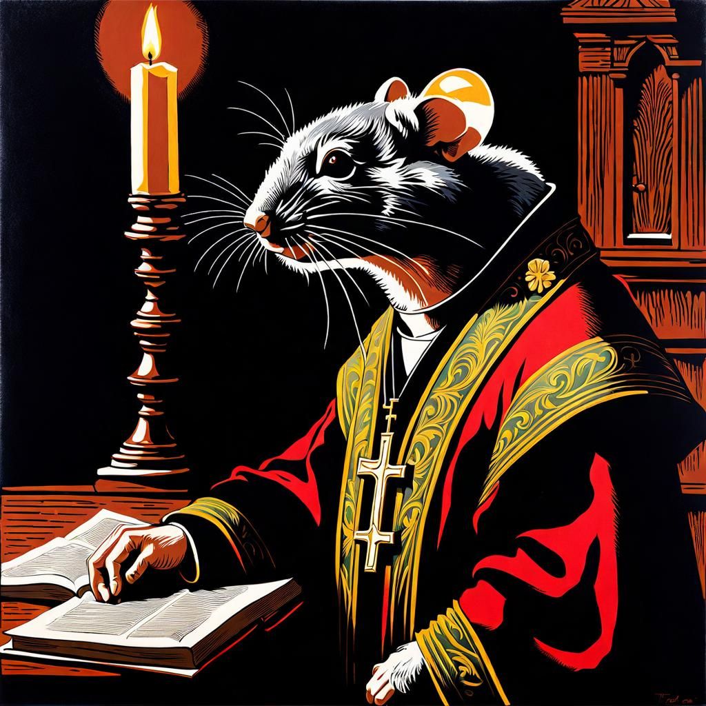 Parish priest Mouse - AI Generated Artwork - NightCafe Creator