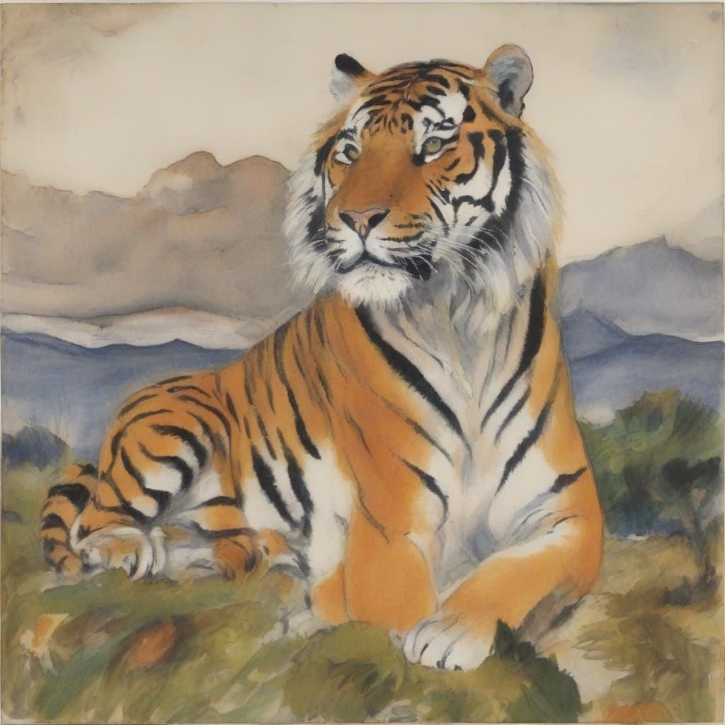Tiger from my fantasies Tiger by Filippo Lippi and Emil Nolde
