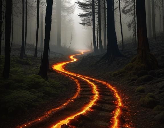 Fire Track - AI Generated Artwork - NightCafe Creator