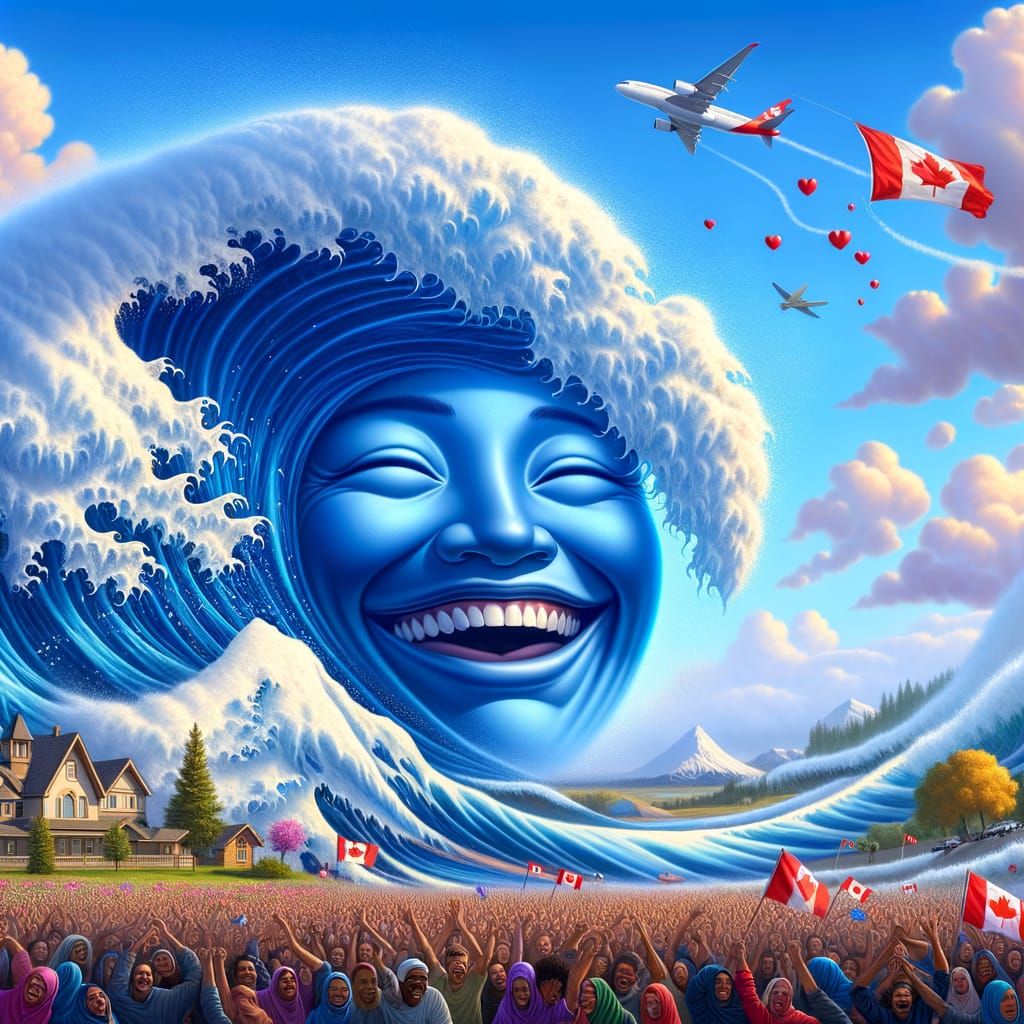 Happy Wave - AI Generated Artwork - NightCafe Creator