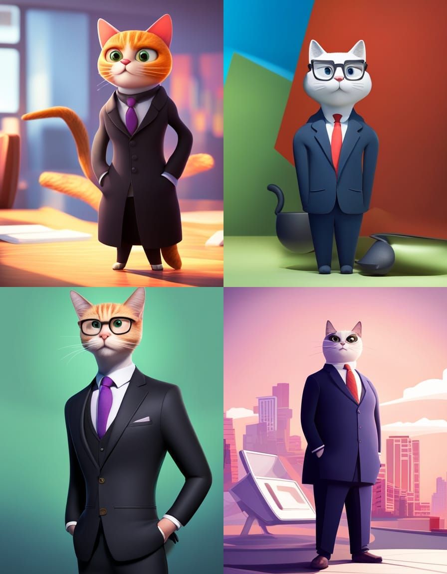 Executive Cat - AI Generated Artwork - NightCafe Creator